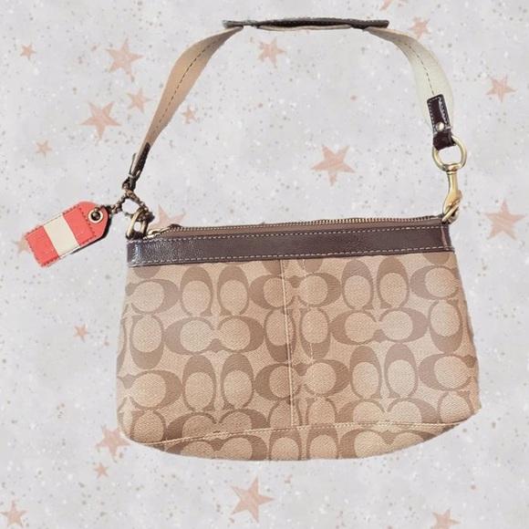 Coach | Bags | Authentic Coach Signature C Red Canvas Purse | Poshmark